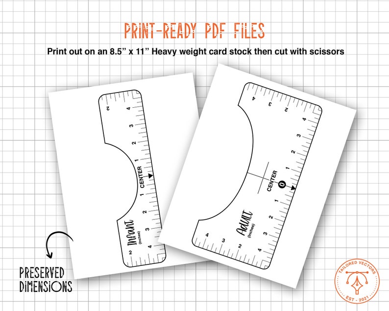 Tshirt Ruler Printable Bundle T-shirt Alignment Tool - Etsy