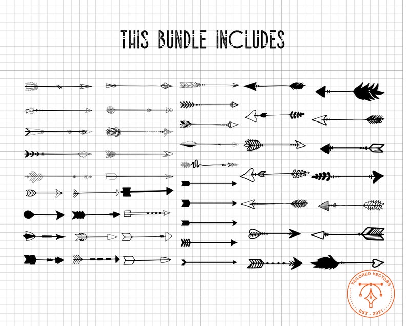 Tribal Arrows Svg Bundle Hand Drawn Svg Bundle Decorative - Etsy