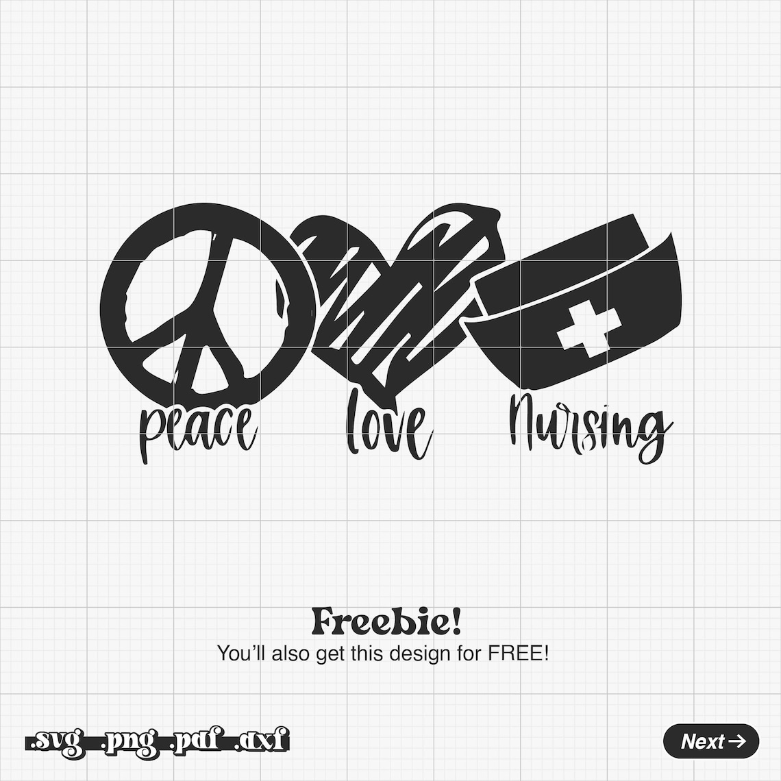 Nurse Svg Peace Love Nursing Rn Svg Nurse Png Nursing Svg - Etsy