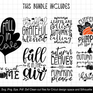 Boho Fall SVG Bundle, Autumn Svg, Thanksgiving Svg, Fall Svg Designs ...
