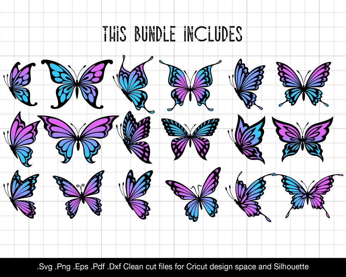 Butterfly SVG 18 Butterfly Bundle SVG Files Butterfly SVG | Etsy