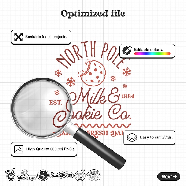 North Pole Svg Png Milk and Cookie Co Santa Claus Svg - Etsy