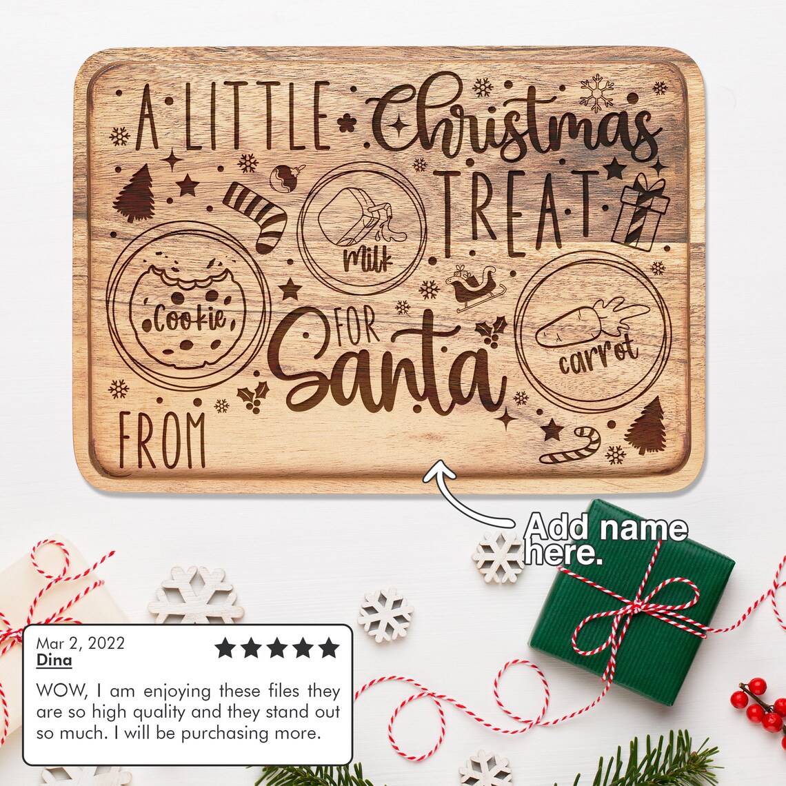 Dear Santa Tray Svg Png Christmas Tray Svg Tray for Santa - Etsy