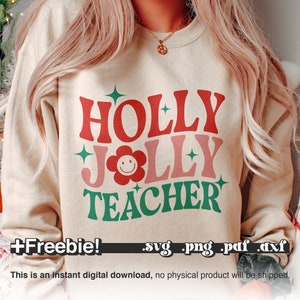 Holly Jolly Teacher Svg Holly Jolly Svg Jolly Teacher Svg - Etsy