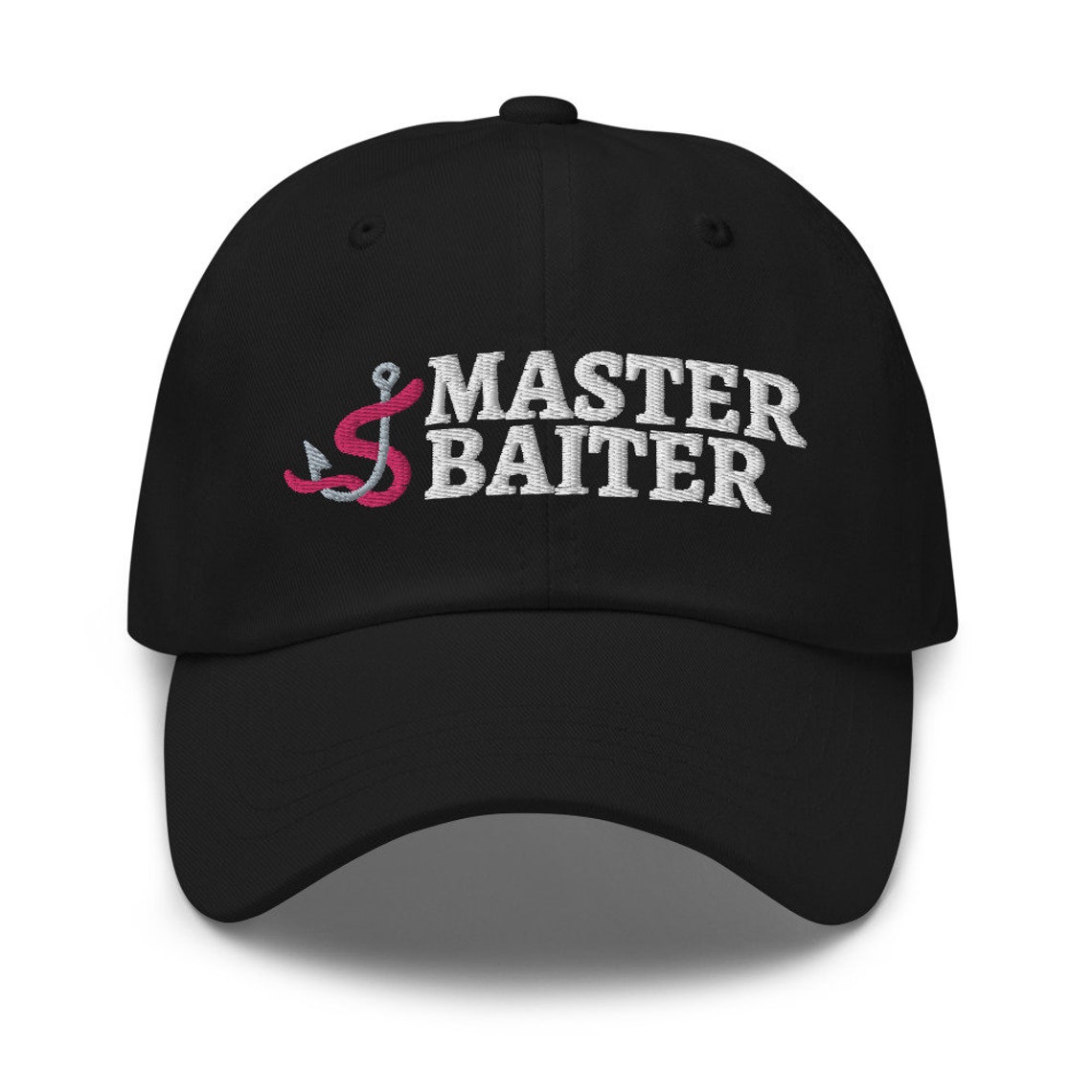 Master Baiter Fishing Embroidered Dad hat | Etsy