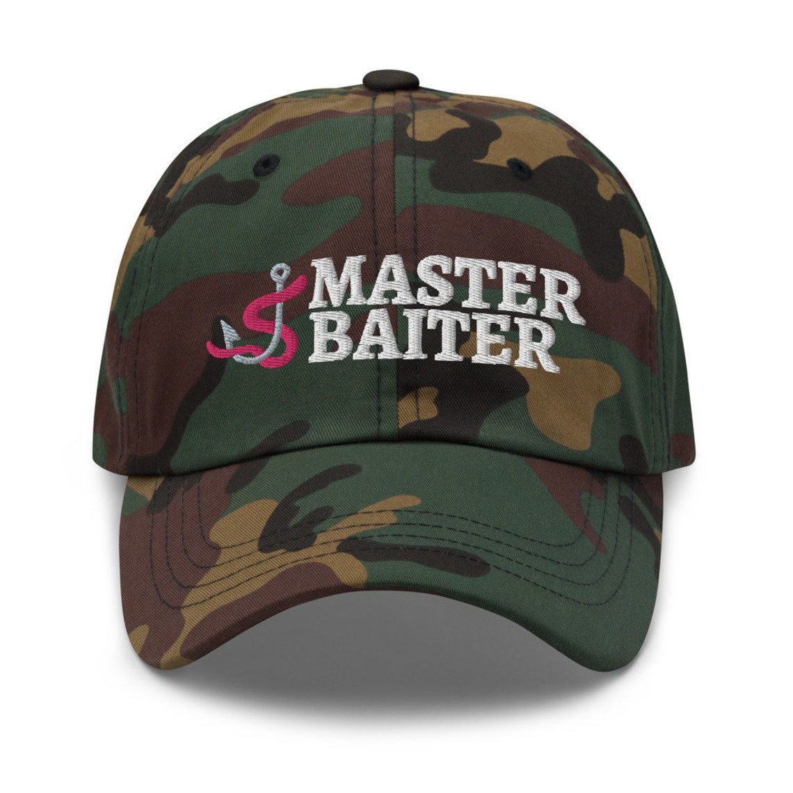Master Baiter Fishing Embroidered Dad hat | Etsy