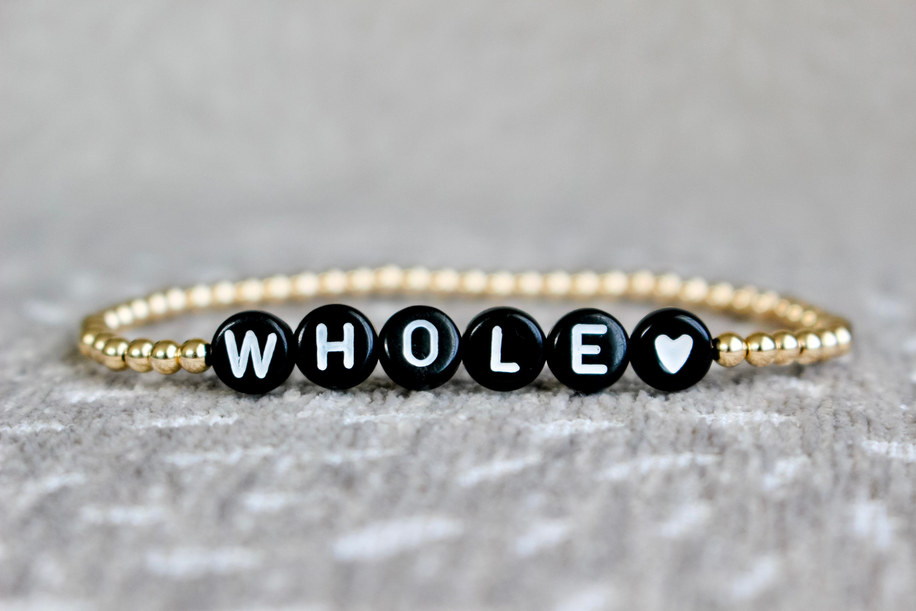 Personalized Word Bracelet 14k Gold Filled Sterling Silver | Etsy