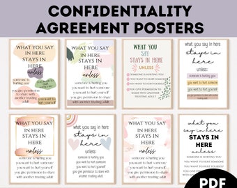 Counseling Office Confidentiality Poster What You Say in - Etsy