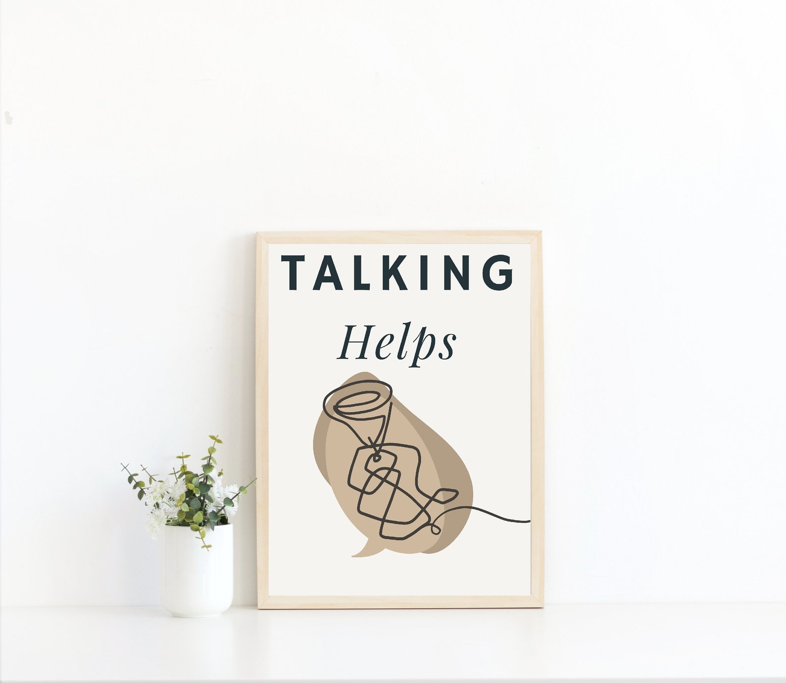 Talking Helps Printable Wall Art Therapy Poster Wall Art - Etsy