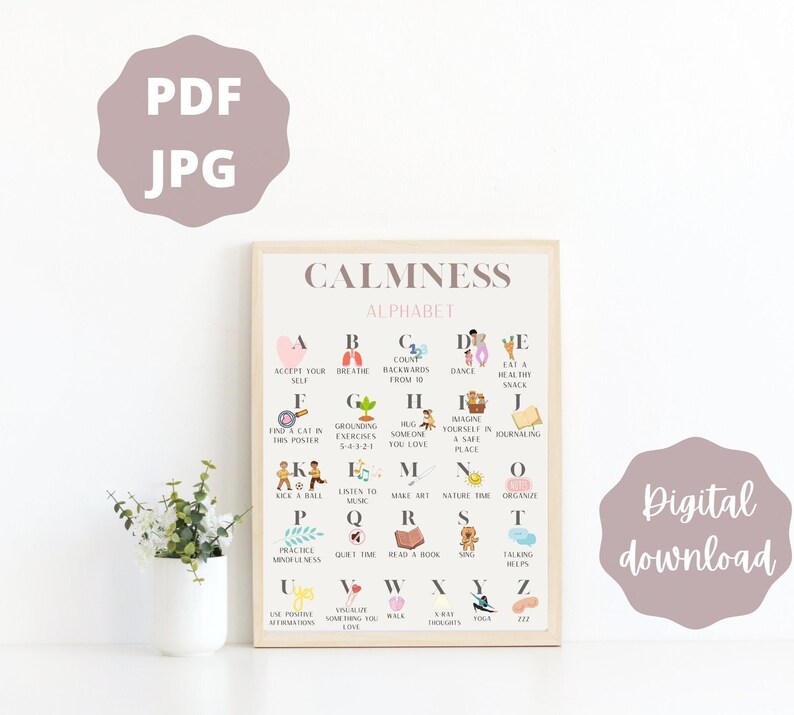 Coping Skills Alphabet Print Abc Poster Self Care Print - Etsy Israel
