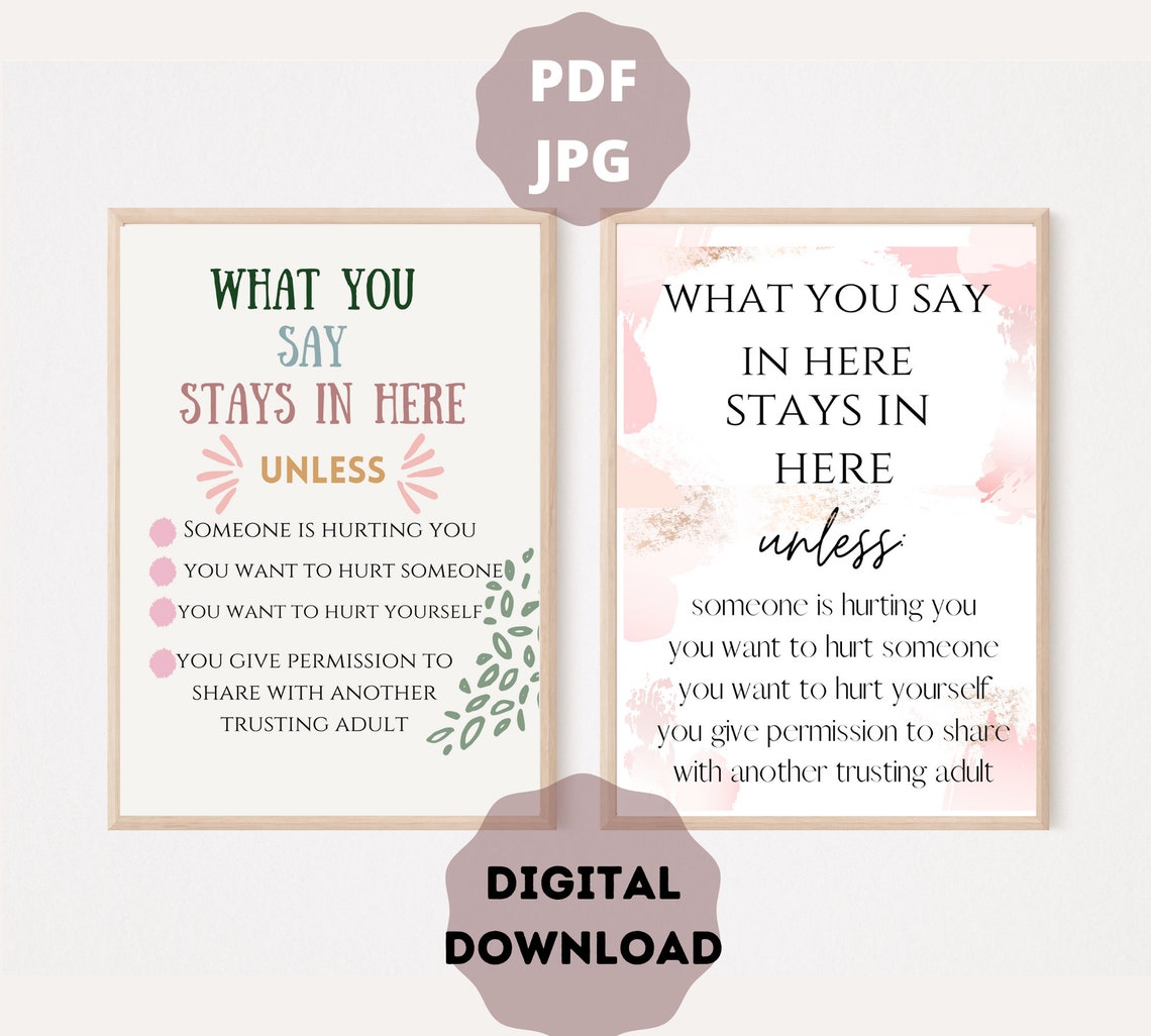 What You Say in Here Poster Confidentiality Agreement Poster - Etsy