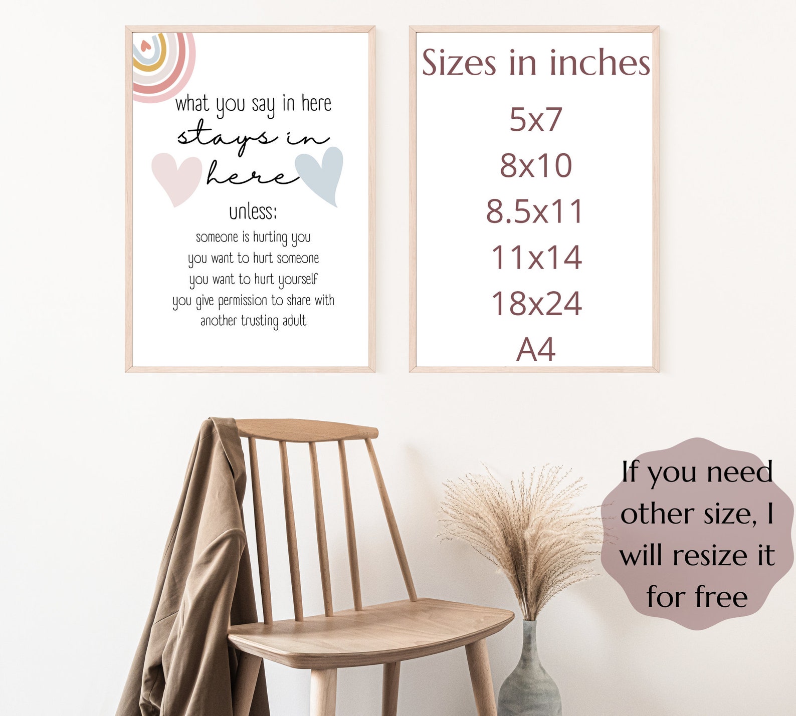 Counselor Confidentiality Poster, What You Say in Here Sign, Counseling ...