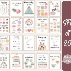 School Psychologist Prints, Bundle of 4, Therapist Office Decor ...