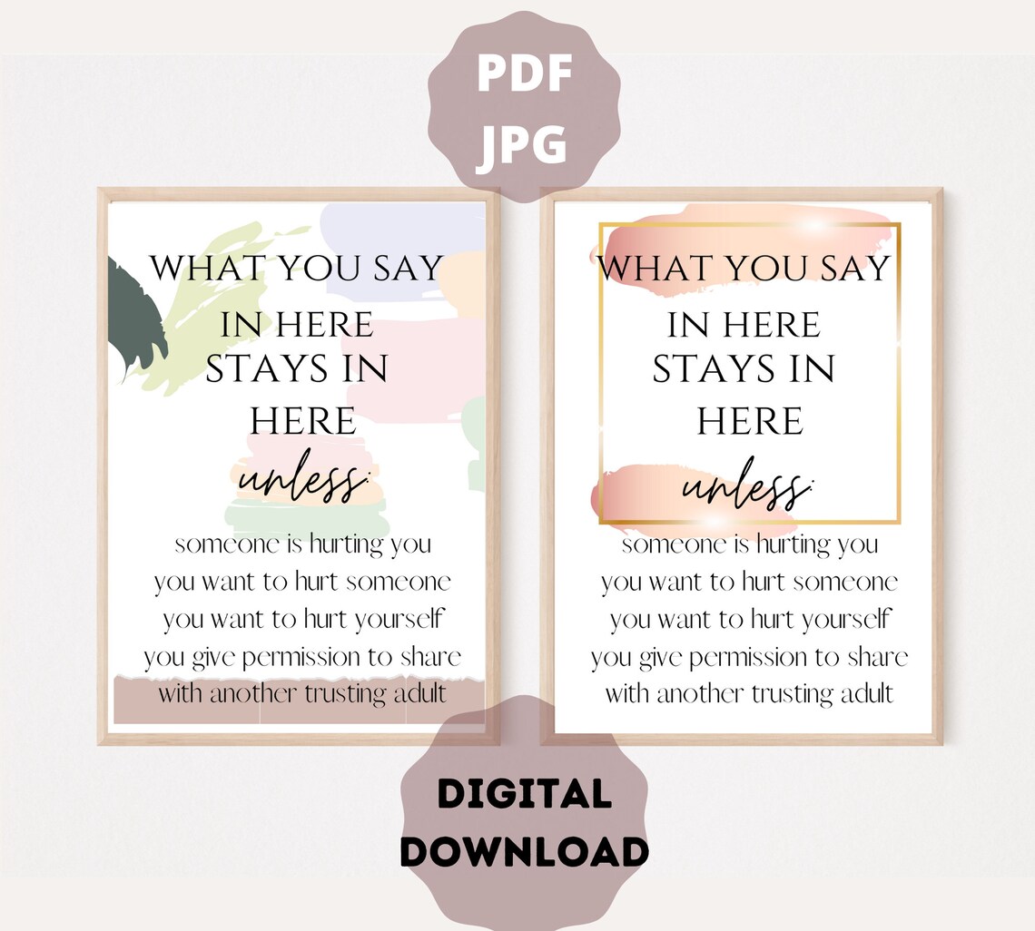 What You Say in Here Poster Confidentiality Agreement Poster - Etsy