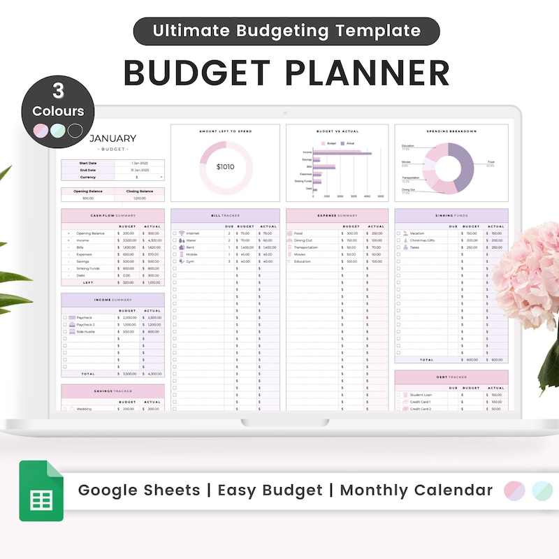 Excel Templates Cute - Etsy