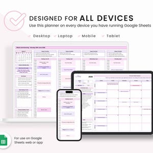 Google Sheets Monthly and Weekly Planner: Daily, Weekly, Monthly ...
