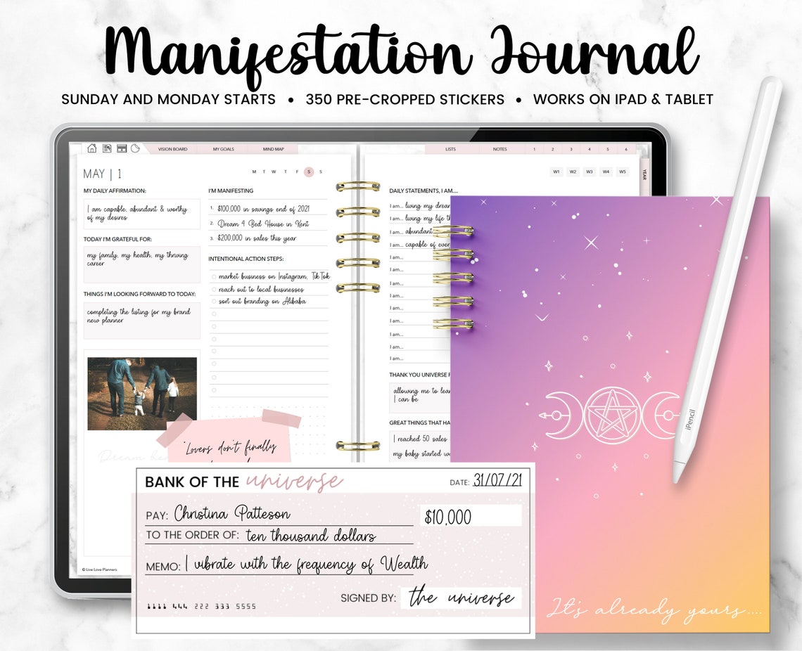 Digital Manifestation Journal Manifestation Workbook Undated | Etsy