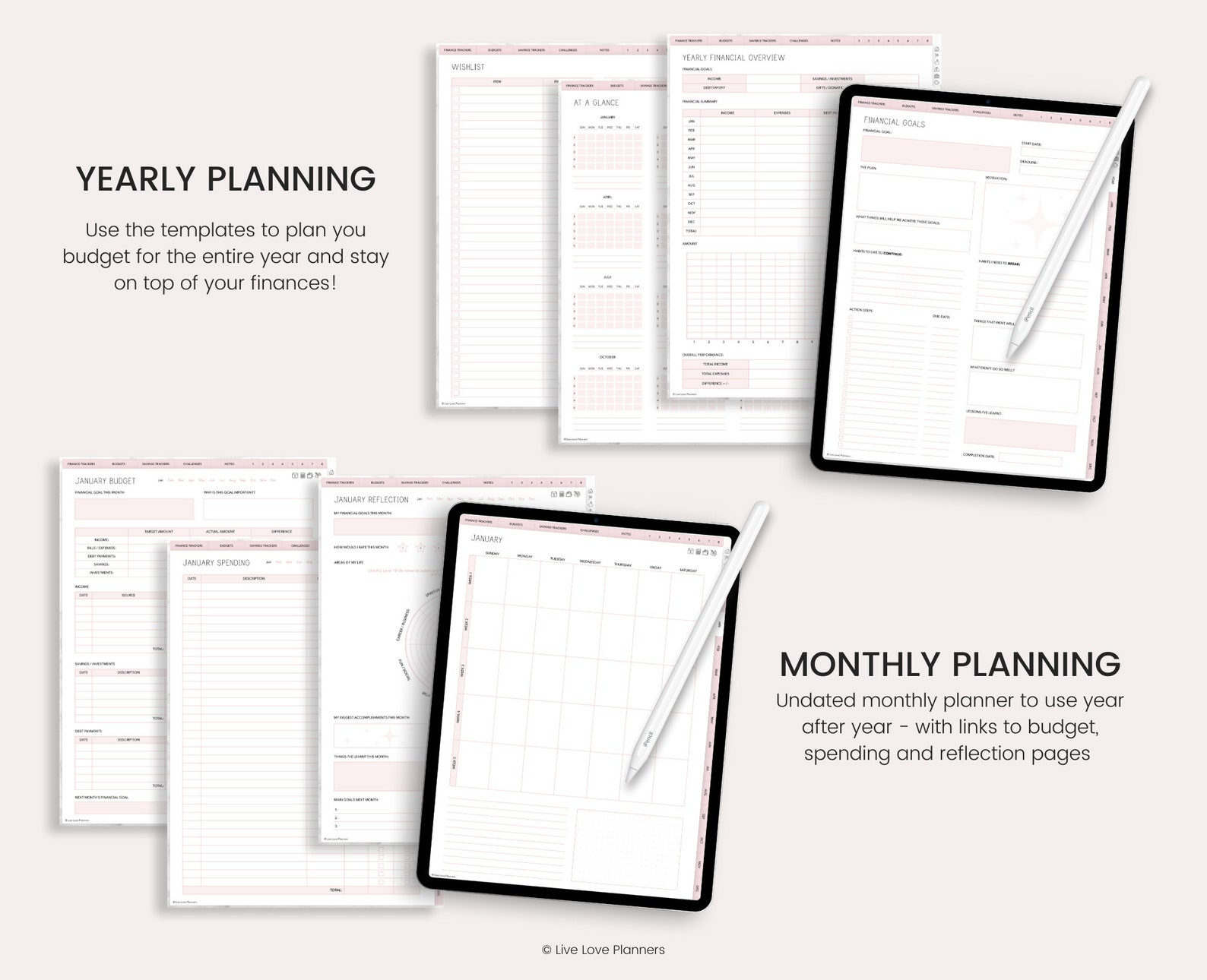 Digital Budget Planner Finance Tracker Finance Planner | Etsy