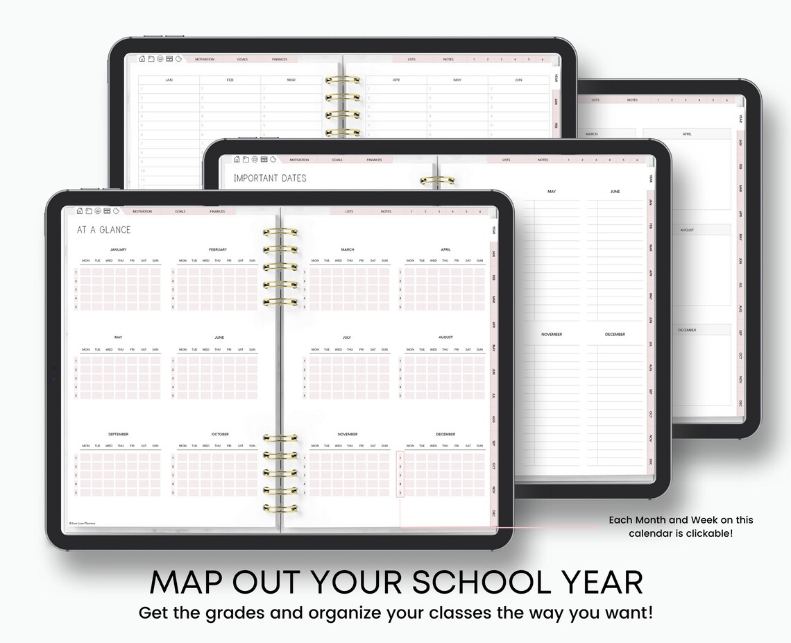 Student Planner Academic Planner for Students Undated | Etsy