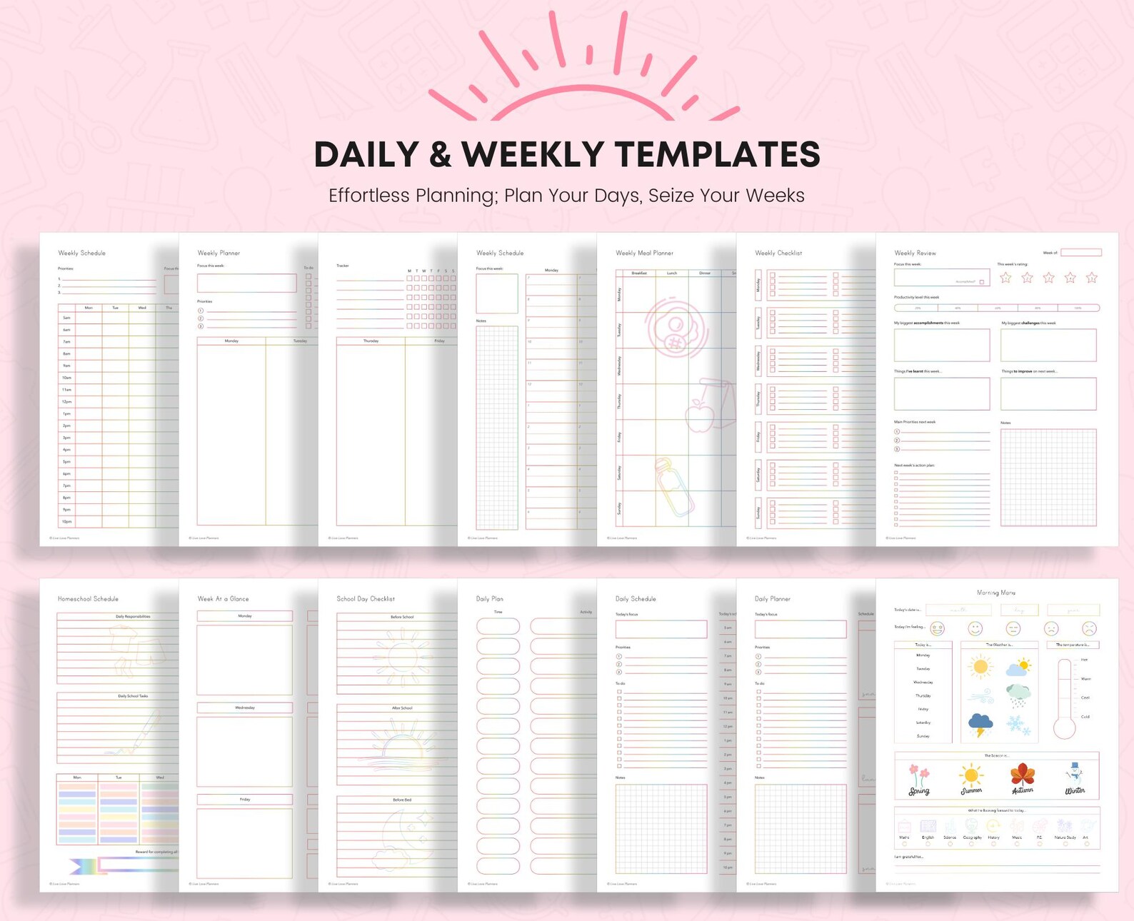 Printable Homeschool Planner 2025-2026: US Letter & A4 (digital ...
