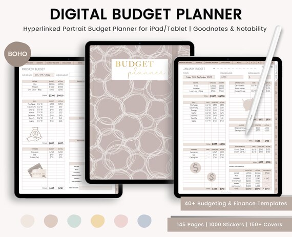 Digital Budget Planner Finance Tracker Finance Planner - Etsy