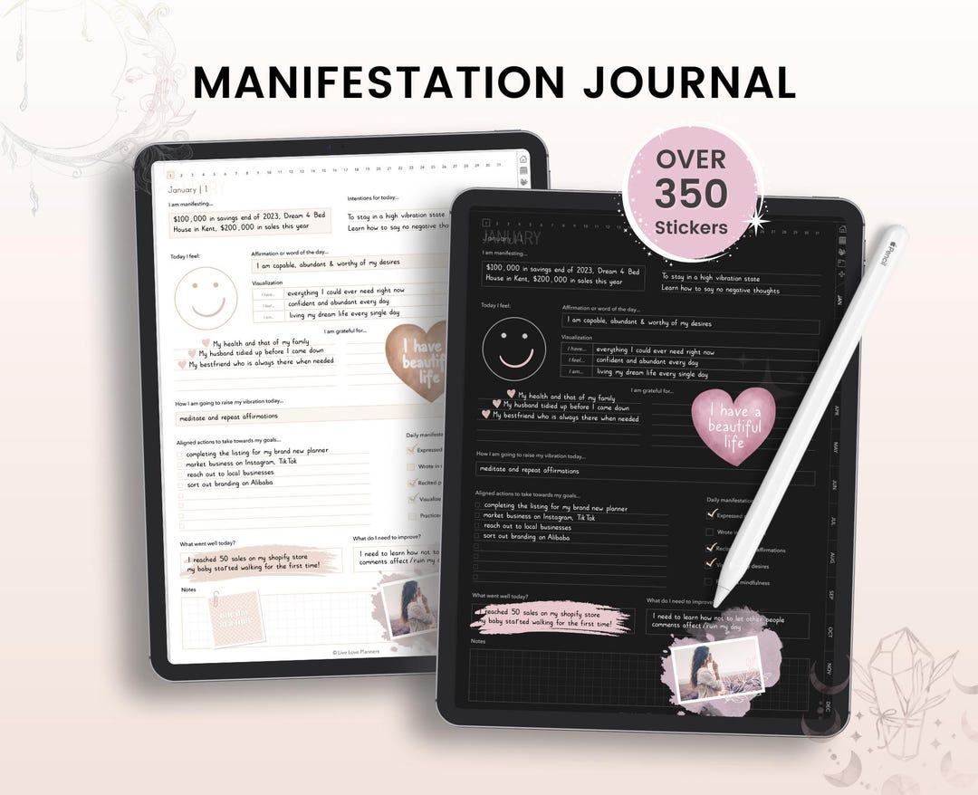 Digital Manifestation Journal, Law of Attraction, Gratitude Prompts ...