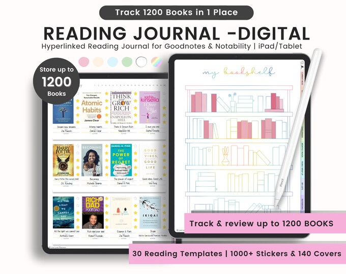 Digital Book Journal iPad Journal for Goodnotes and Notability ...
