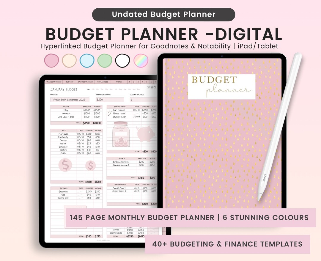 Digital Budget Planner, Finance Tracker, Finance Planner, Digital ...