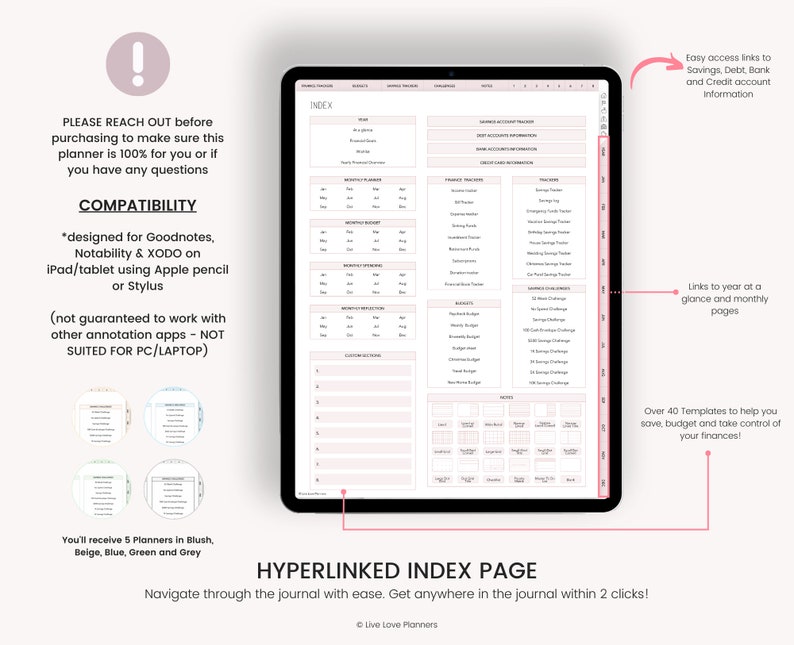 Digital Budget Planner Finance Tracker Finance Planner - Etsy