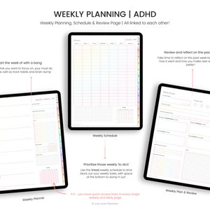 ADHD Digital Planner for Adults: Daily, Weekly, Monthly (goodnotes ...