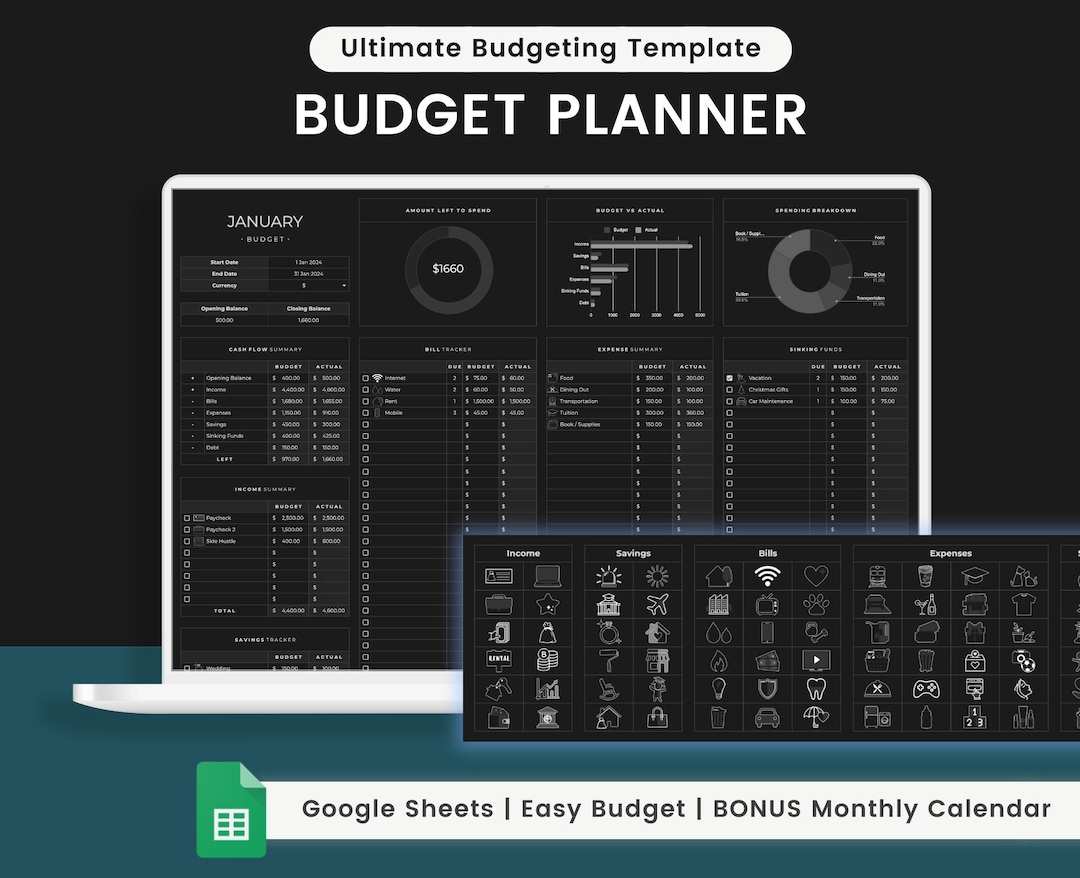 Budget Planner Spreadsheet Google Sheets Budget Planner Paycheck And