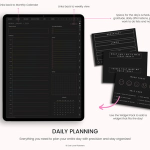 2024 2025 Dark Mode Digital Planners, 2024 2025 Digital Planner, Dark ...