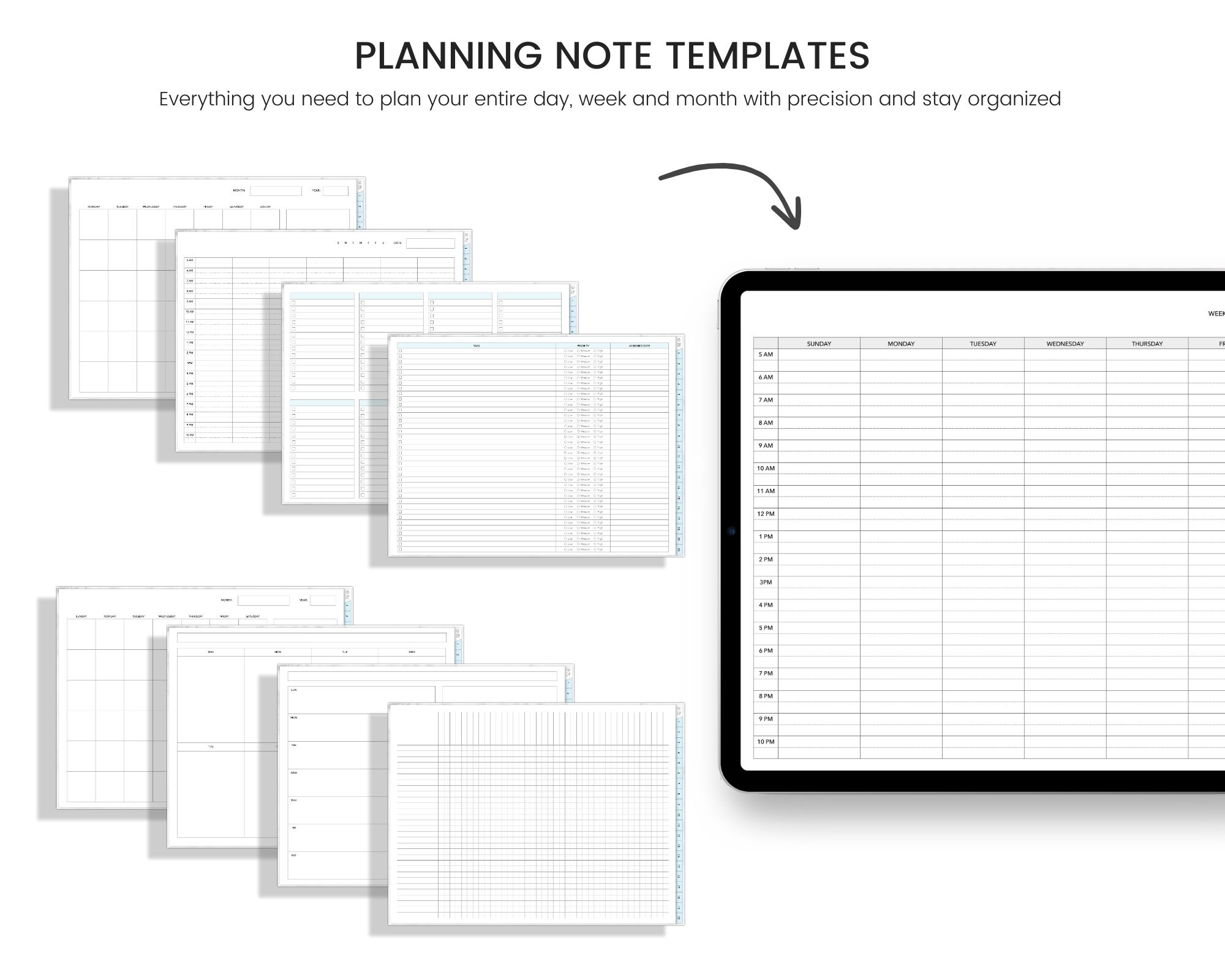 20-section Digital Notebook: 64 Templates, 1000+ Stickers (goodnotes ...