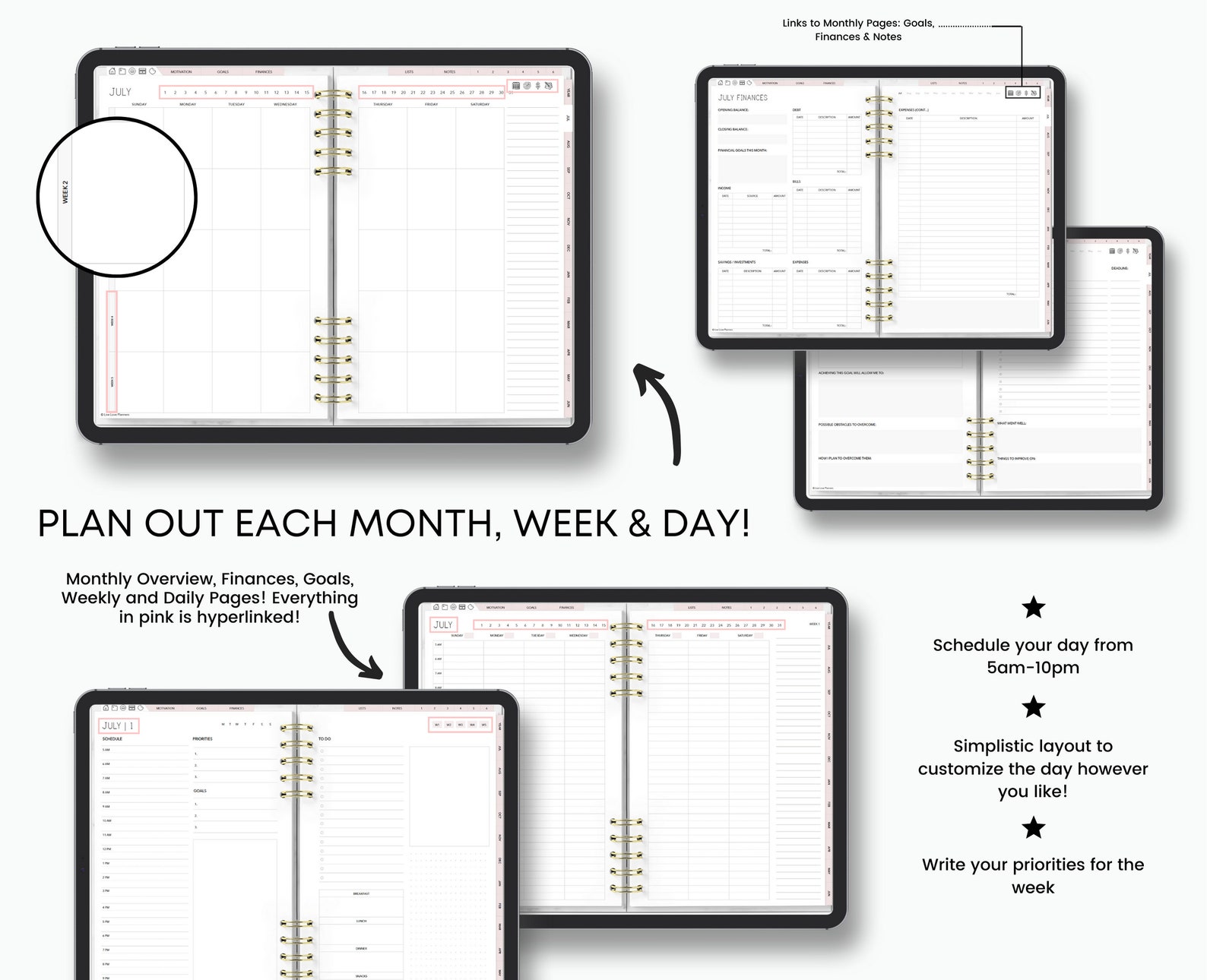 Student Planner Academic Planner for Students Undated | Etsy