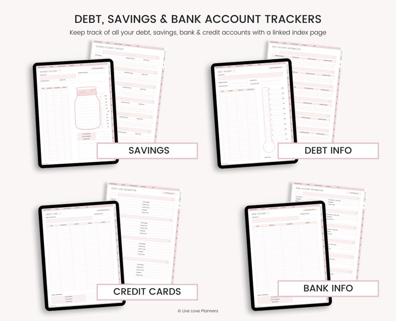 Digital Budget Planner Finance Tracker Finance Planner - Etsy