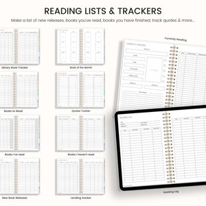 Reading Journal, Reading Log, Digital Reading Journal, Book Tracker ...