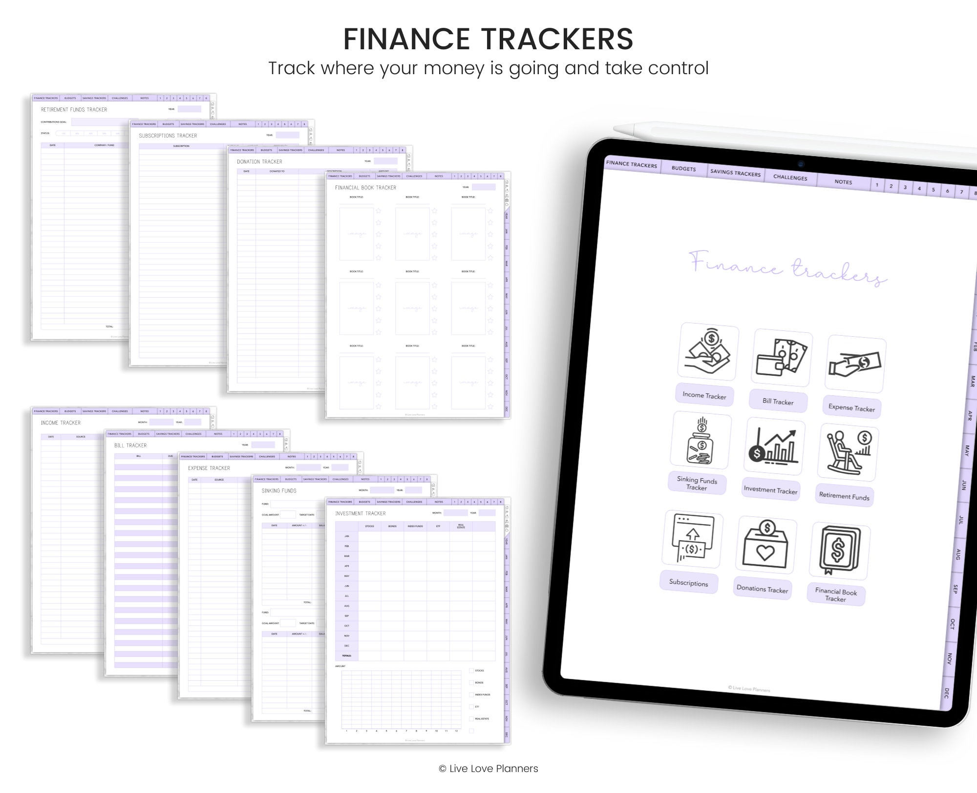 Budget Planner, Finance Tracker, Pastel Paycheck Planner, Money ...