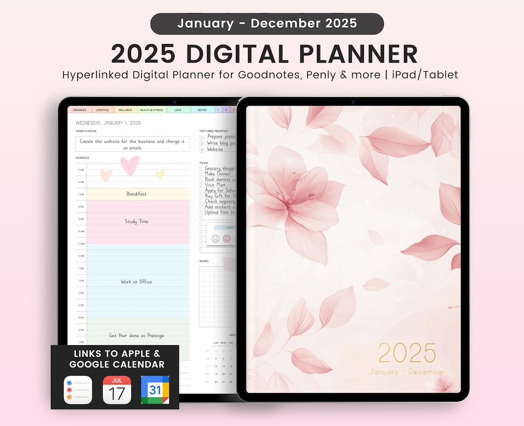 2025 Digital Life Planner: Hyperlinked Portrait Planner (goodnotes/ipad ...