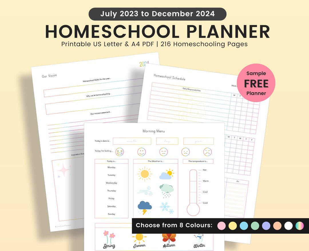 Homeschool Planner, Printable Homeschool Planner, Homeschool ...
