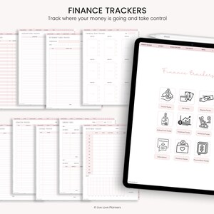 Digital Budget Planner Finance Tracker Finance Planner - Etsy