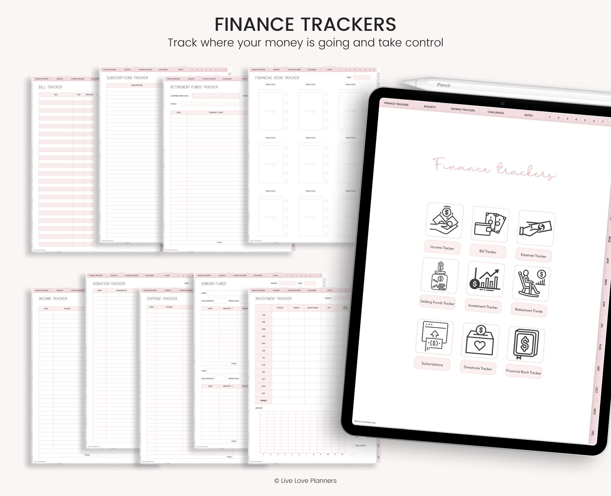 Digital Budget Planner Finance Tracker Finance Planner - Etsy Australia