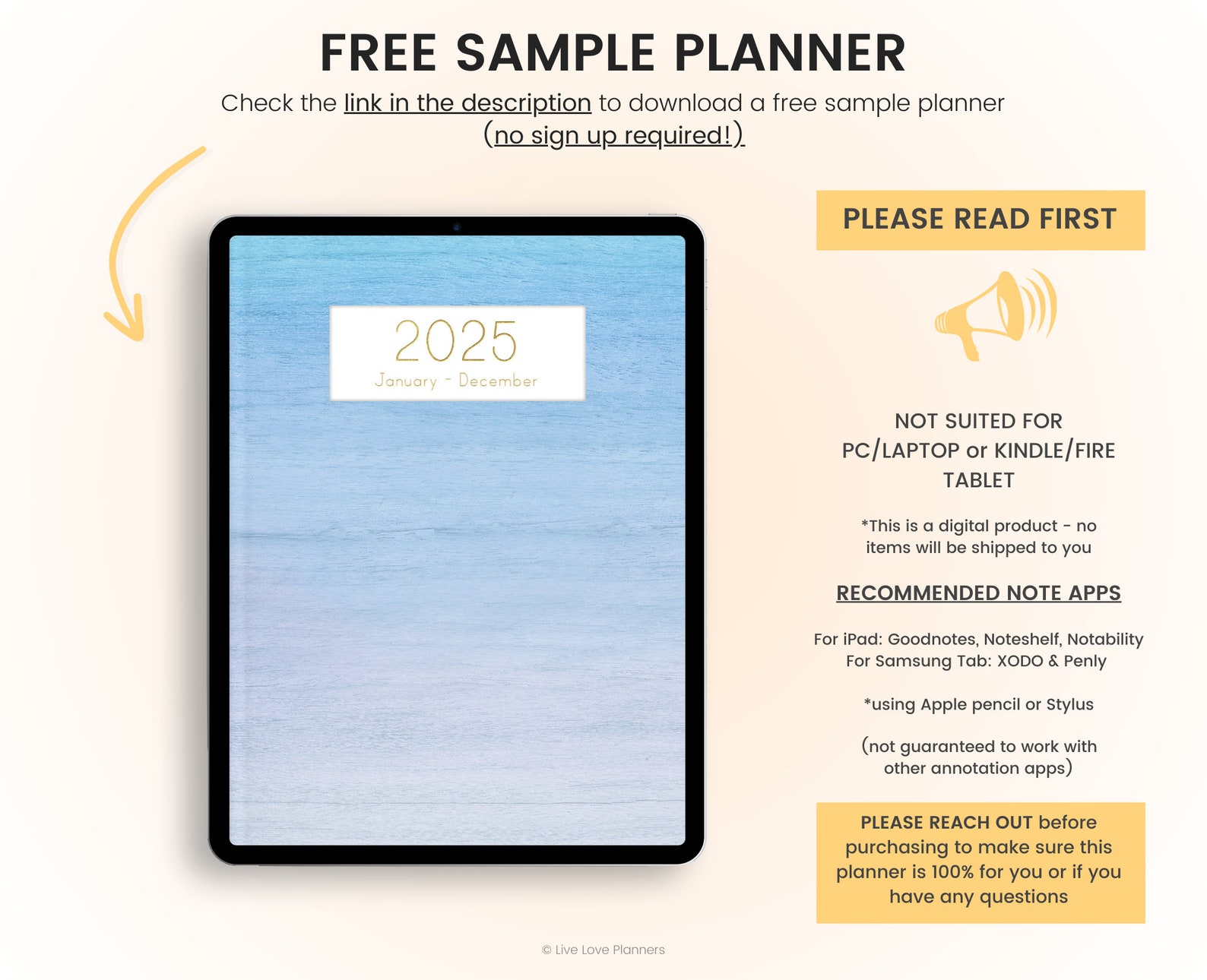 2025 Digital Life Planner: Hyperlinked Portrait Planner (goodnotes/ipad ...