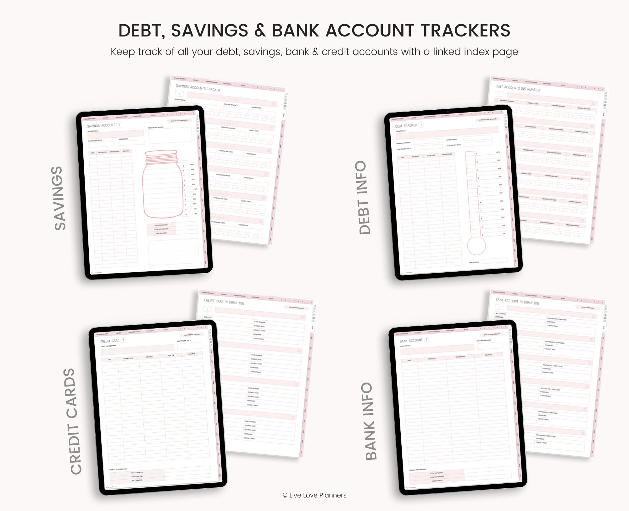 Digital Budget Planner Finance Tracker Finance Planner - Etsy UK