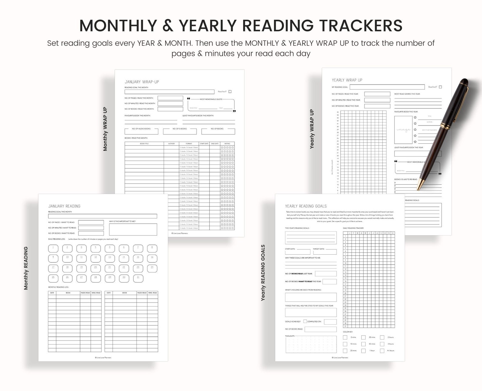 Printable Reading Journal Fillable Reading Journal Reading - Etsy UK