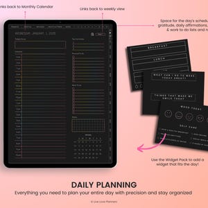 2024 2025 Dark Mode Digital Planners, 2024 2025 Digital Planner, Dark ...