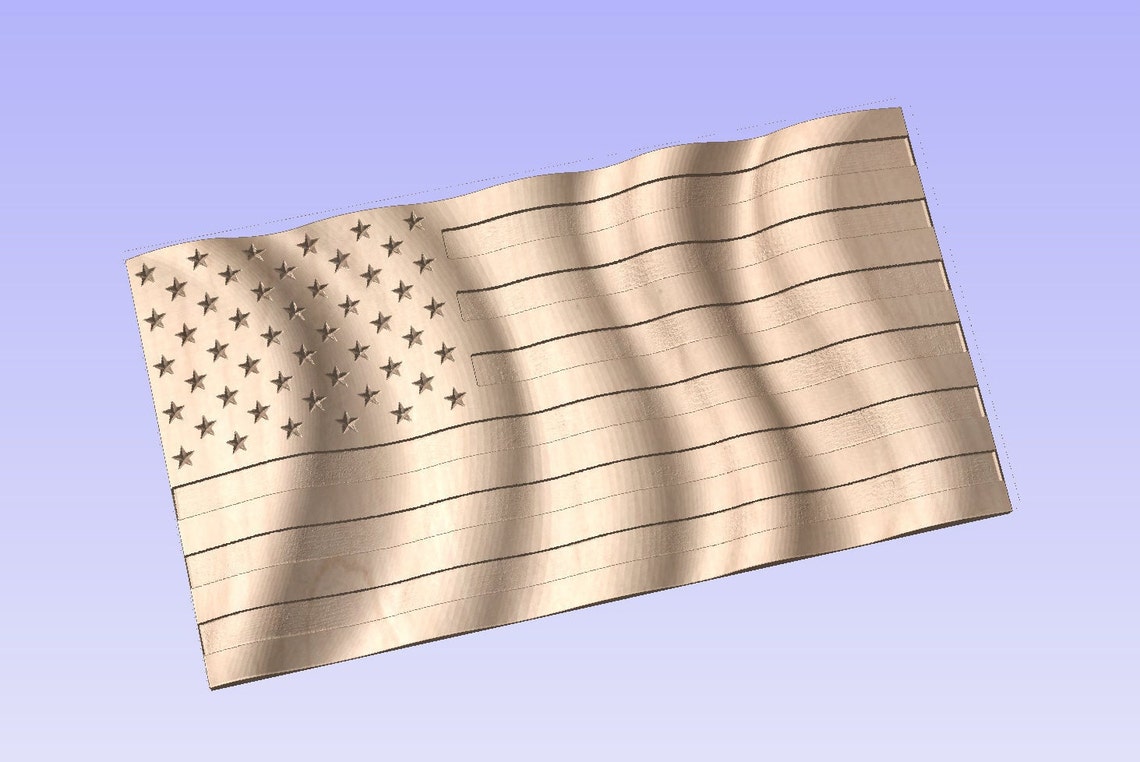 Wavy Flag Texture 3D STL File for CNC Active - Etsy