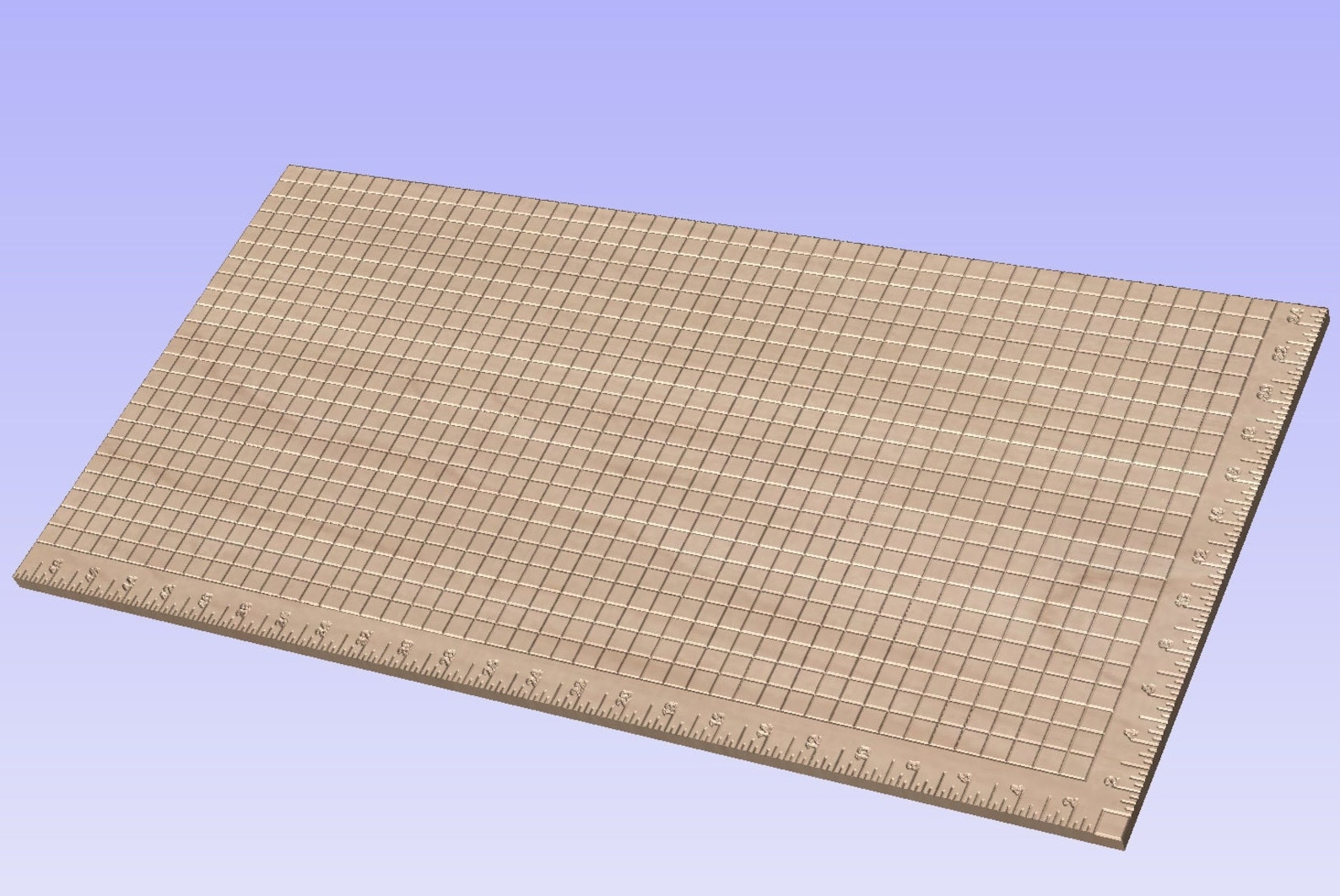 Shark HD520 25"x50" Spoilboard/wasteboard Grid and Square DXF CRV File ...