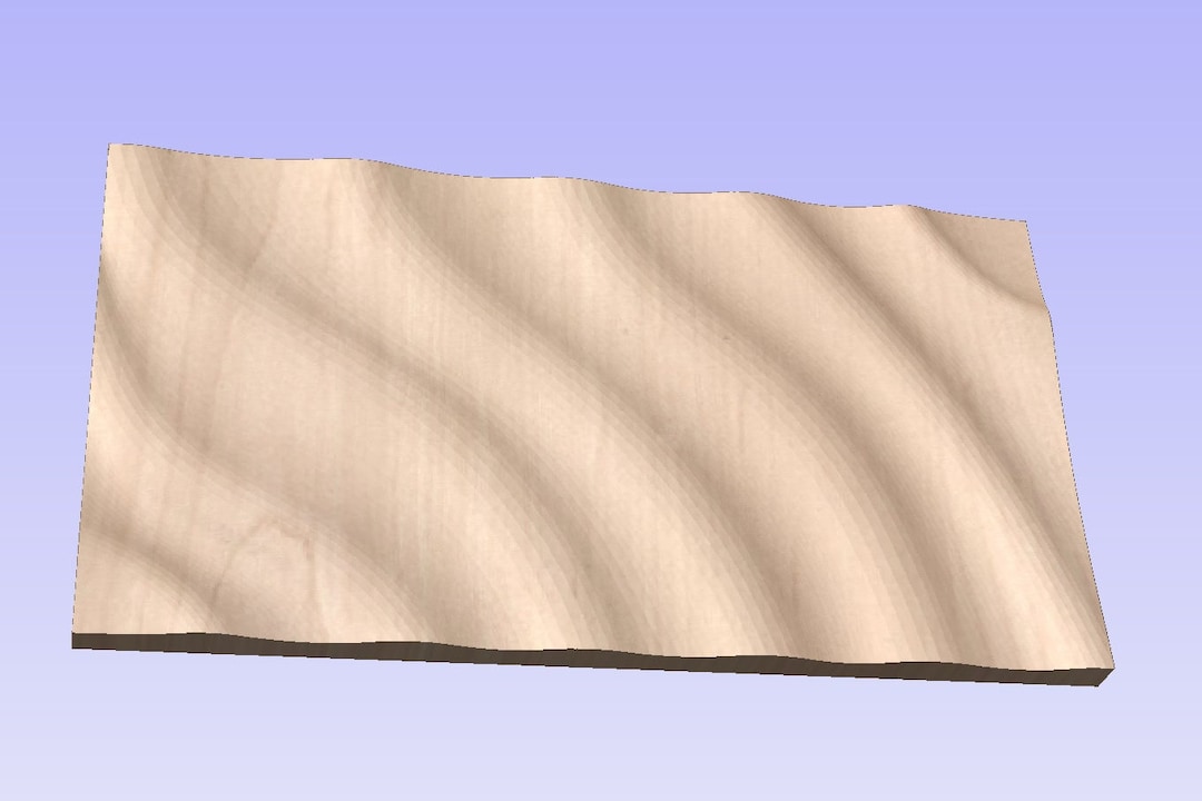 Wavy Flag Texture 3D STL File for CNC - Etsy