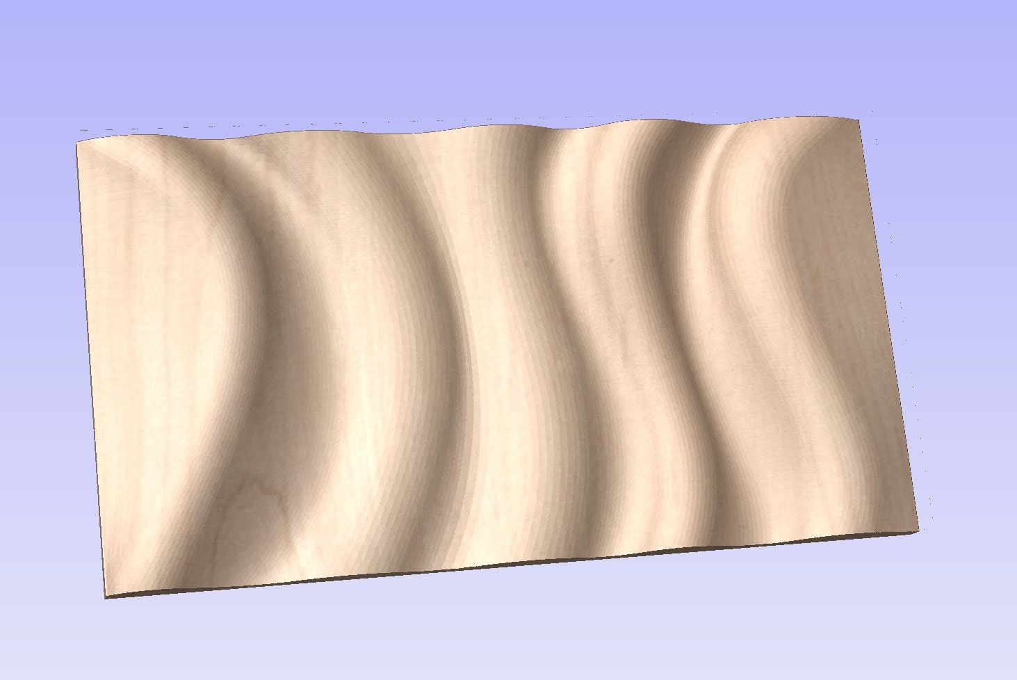 Wavy CNC Texture Flag 3D STL Files - Etsy