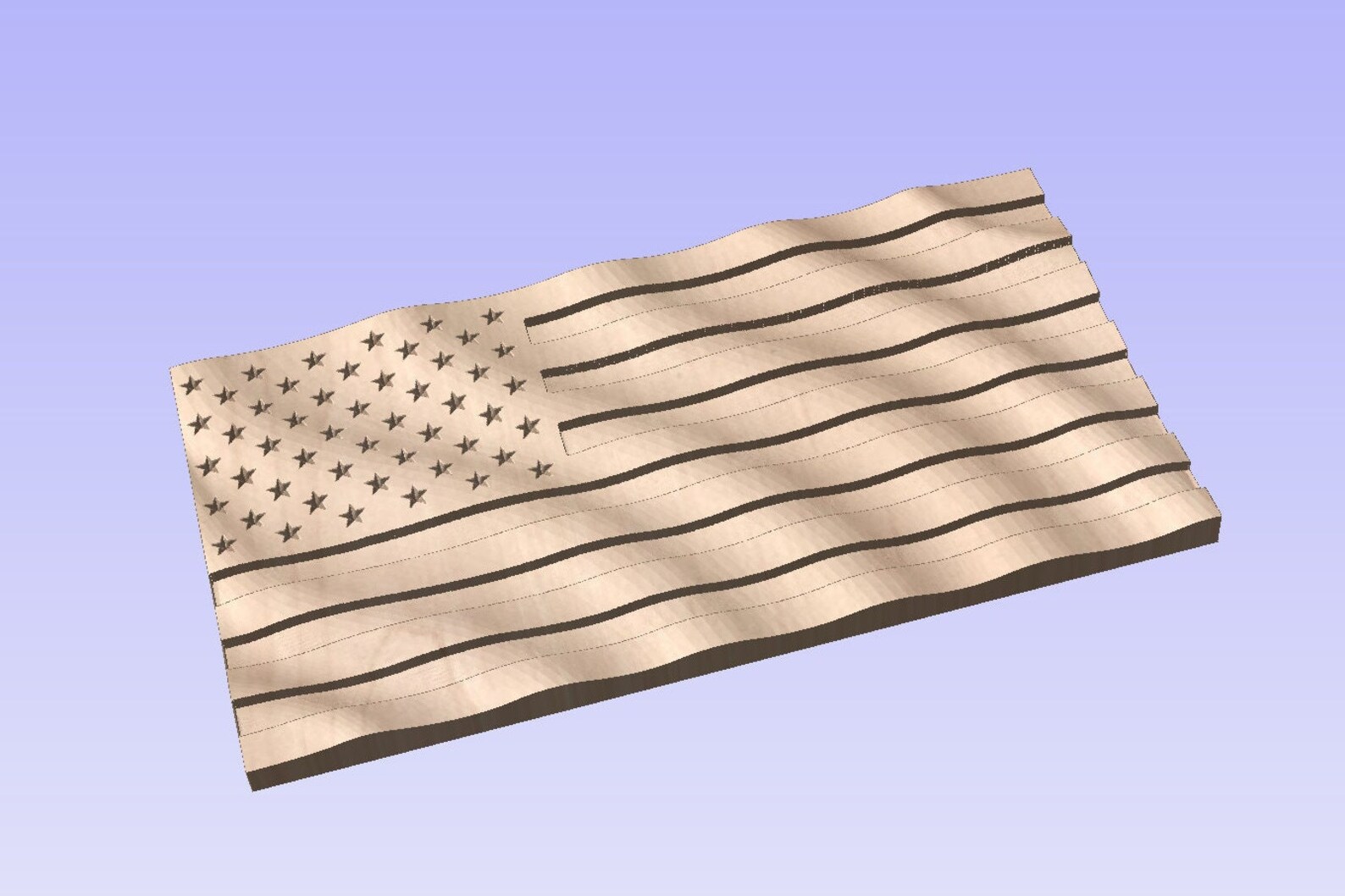 Wavy Flag Texture 3D STL File for CNC - Etsy Singapore
